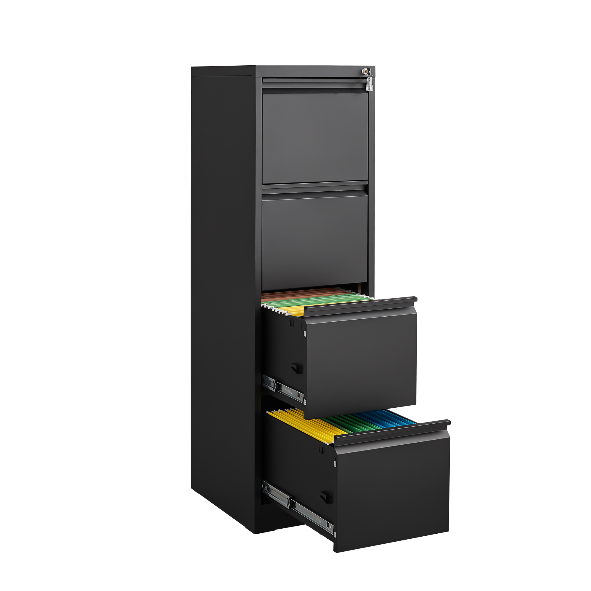 4-drawer-locking-file-cabinet-metal-letter-a4-legal-organizer-ebay